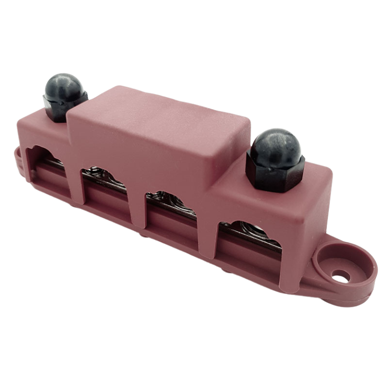 4 way Bus Bar Power Distribution Block 250A 12V 48V Positive Red - Alna ...