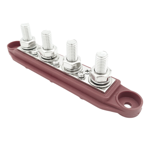 4 way Bus Bar Power Distribution Block 250A 12V 48V Positive Negative Red Black Set - Alna ...