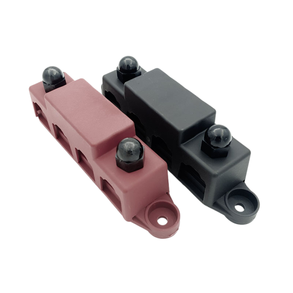 4 way Bus Bar Power Distribution Block 250A 12V 48V Positive Negative Red Black Set - Alna ...