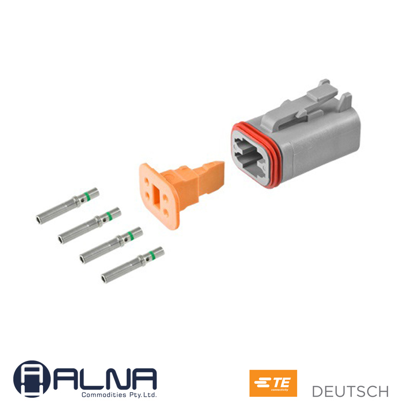 Deutsch DT Series 4 Pin Plug Kit DT4FP-1 - Alna Commodities Pty. Ltd.