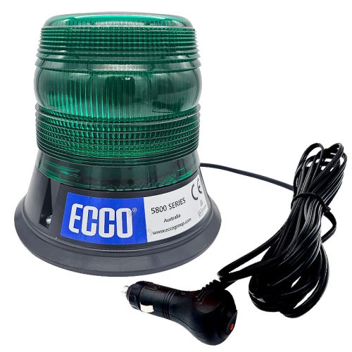 Beacon Rotating Light Magnetic Emergency Warning Green Halogen ECCO ...