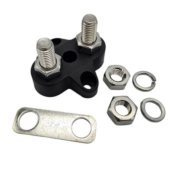 2 way Terminal Post Power Distribution Block 80A 12V 48V Positive ...