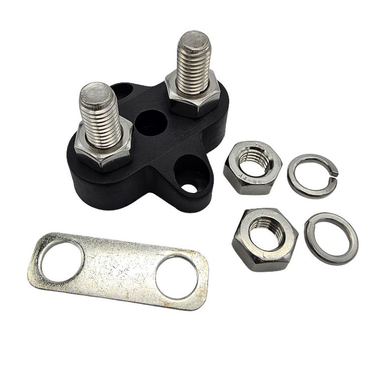 2 way Terminal Post Power Distribution Block 80A 12V 48V Positive ...