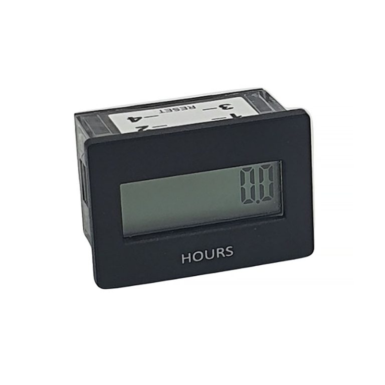 Digital Hour Meter Rectangle 12V 24V Black Flush Mount AC or DC ...