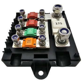 Ionnic RD-159 Distribution Block 5 Pole Bus Bar Fuse Holder with Fuses ...