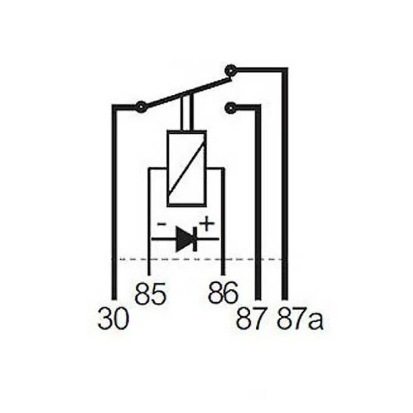 Relay 5 Pin Changeover 12V 40AMP Diode Protected with Bracket - Alna ...