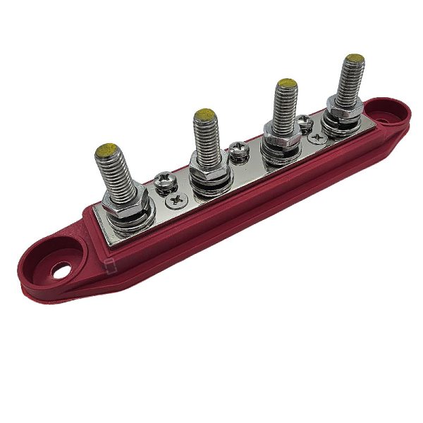Ionnic JB7704R 4 way Bus Bar Power Distribution Block 250A Positive Red - Alna Commodities Pty. Ltd.