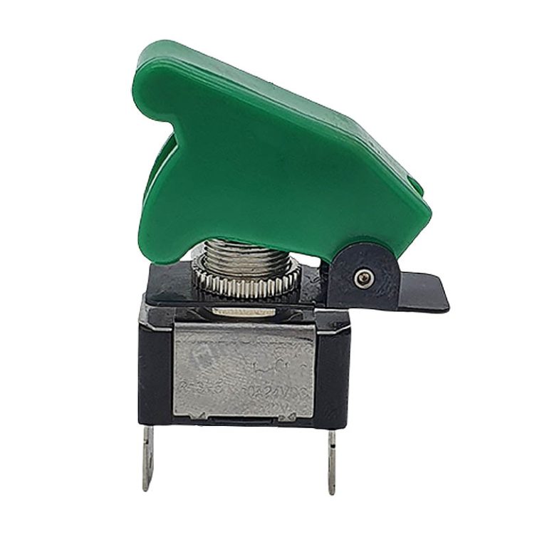 Toggle Switch On Off 12V 20A with Green Missile Switch Cover SPST Narva ...