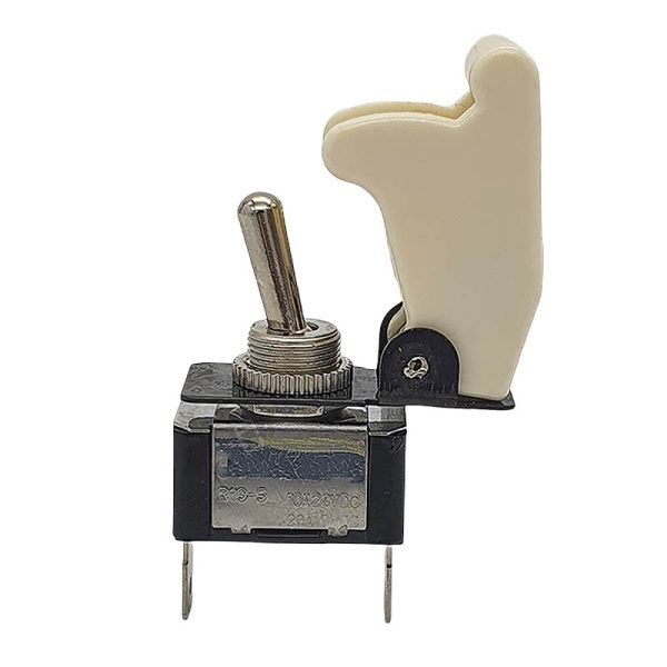 Toggle Switch On Off 12V 20A with White Missile Switch Cover SPST Narva ...